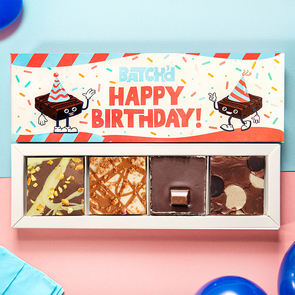 Happy Birthday Brownie 4 Box - Perfect for Gifts! – Batch'd